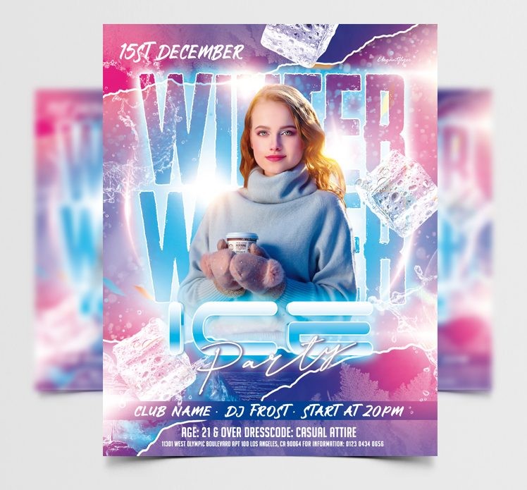 Best Free Winter Party Flyer Templates in PSD + Premium Version | by ...