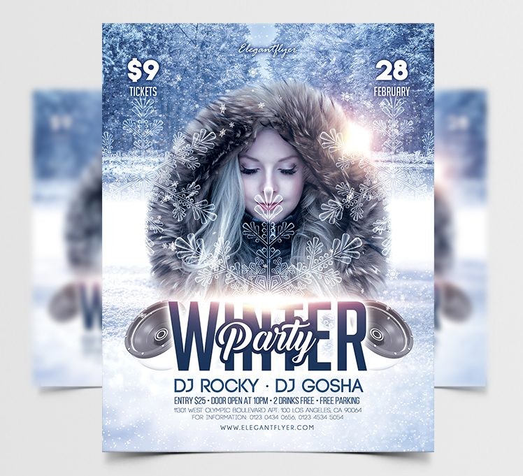 Best Free Winter Party Flyer Templates in PSD + Premium Version | by ...