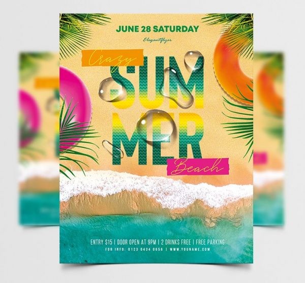 26+ Free Beach and Sea Flyer PSD Templates + Premium Version | by ...