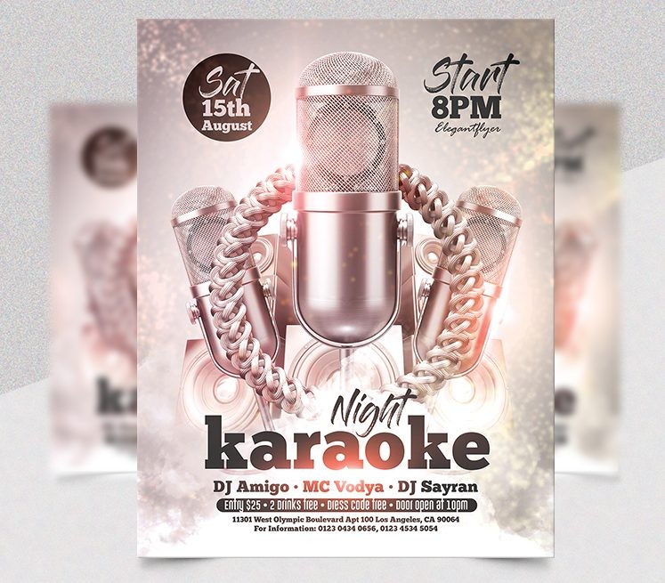 30+ Free Karaoke Flyers Templates in PSD + Premium Version! | by ...