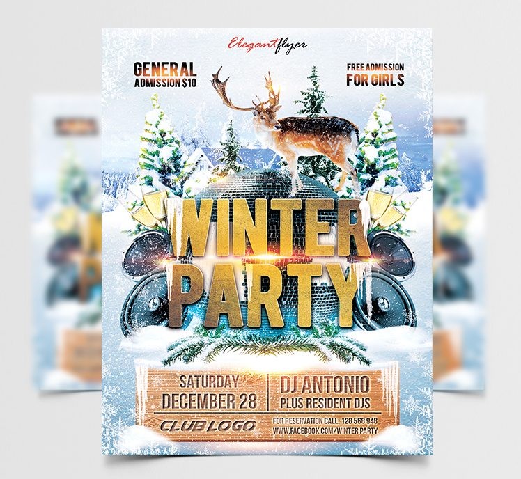 Best Free Winter Party Flyer Templates in PSD + Premium Version | by ...