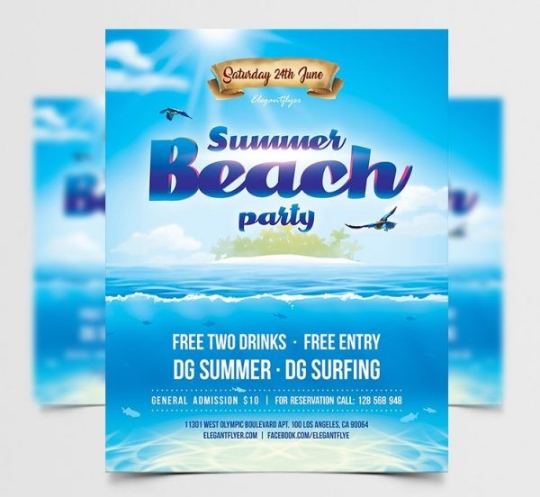 26+ Free Beach and Sea Flyer PSD Templates + Premium Version | by ...