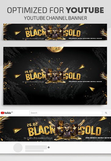 Modelo De Banner Preto Do Youtube