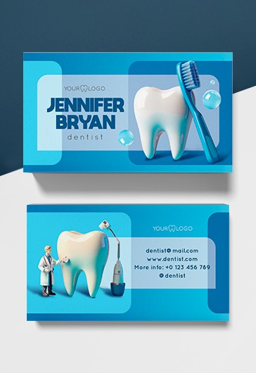 Visiting Card Design For Dentist Dental Business Card RA2 :: Behance