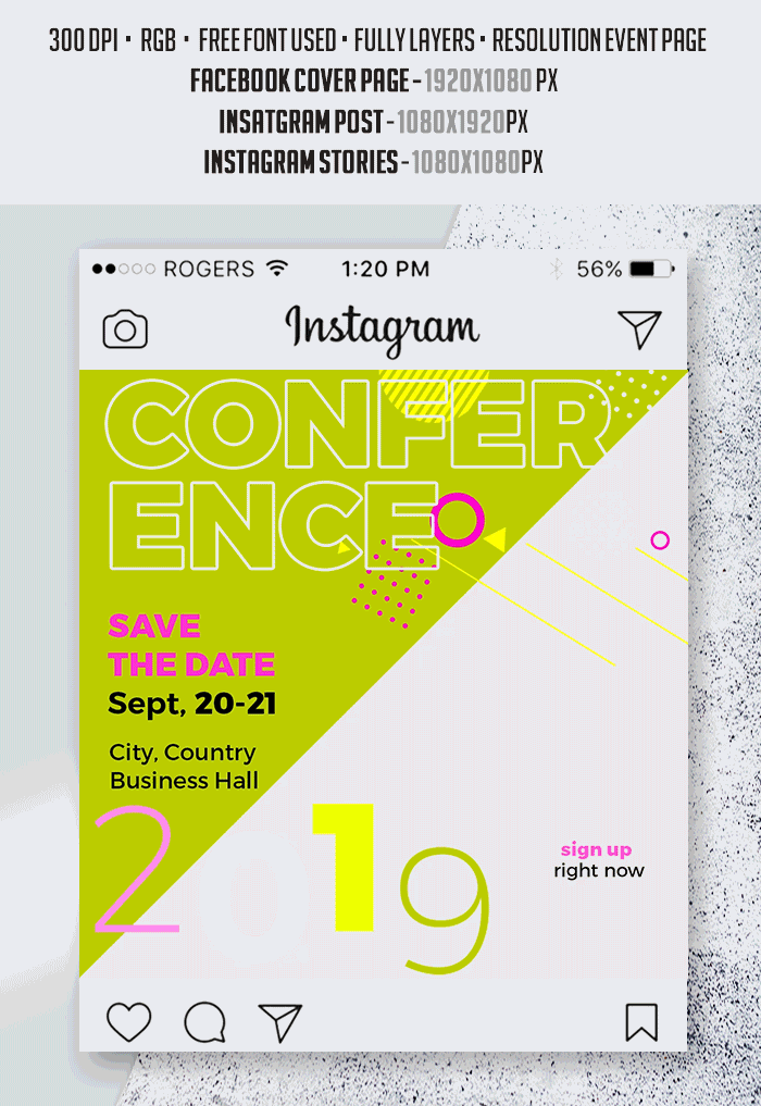 Green Creative Business Event Premium Instagram Stories Template Animated