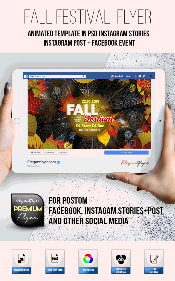 Black Simple Fall Festival Premium Instagram Stories Template Animated