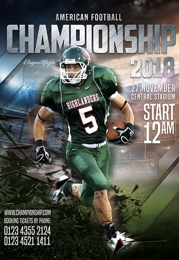 Football championship - Flyer PSD Template - 10032858 | by ElegantFlyer