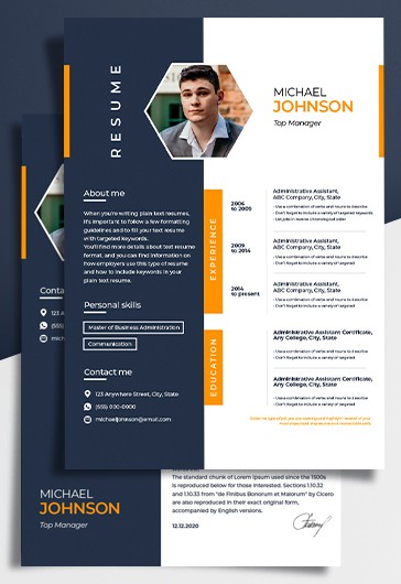 Infographic Resume Images Format Psd
