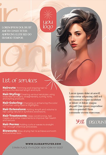 Promotional Flyers Designed For A Hair Salon Flyer Design