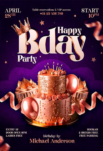 Happy Birthday Flyer Design Best Birthday Party Flyer Templates