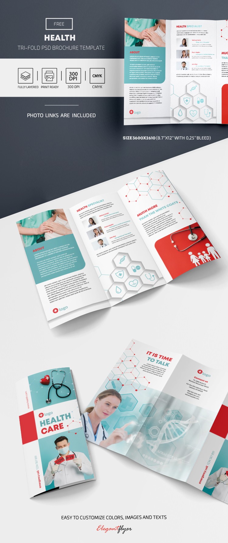 Health Free Tri fold Brochure PSD Template 10028505 By ElegantFlyer
