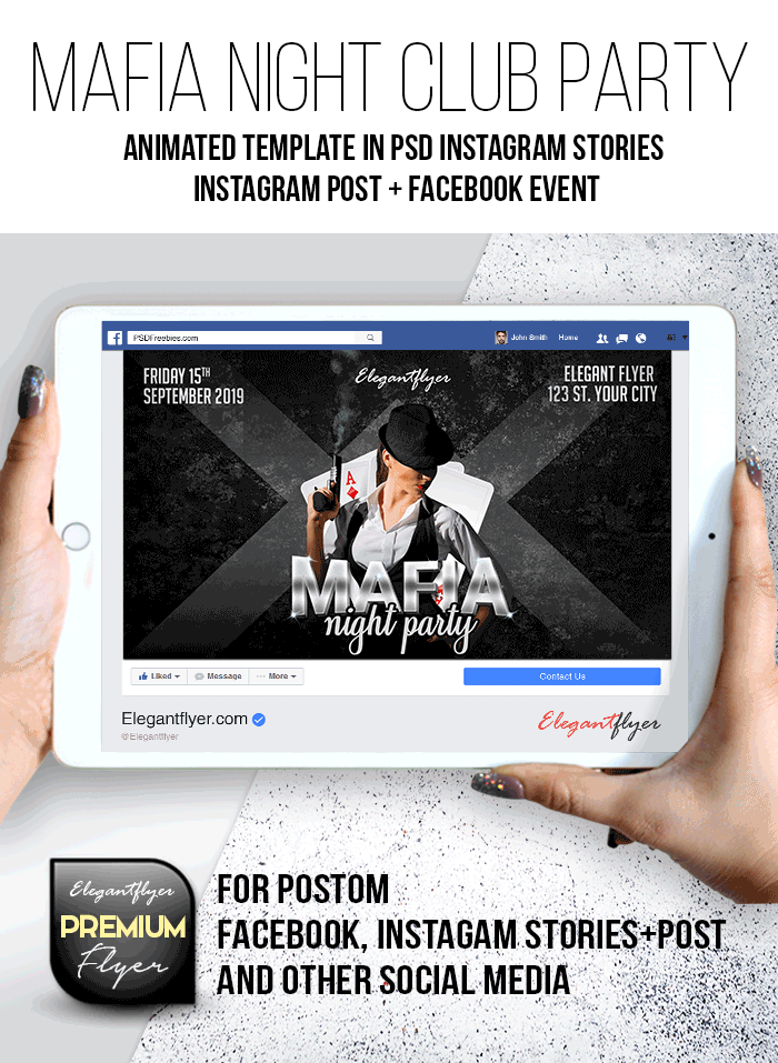 Black Creative Mafia Night Club Party Premium Instagram Stories ...