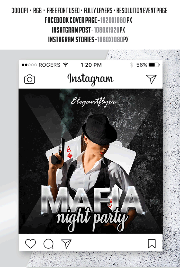Black Creative Mafia Night Club Party Premium Instagram Stories ...