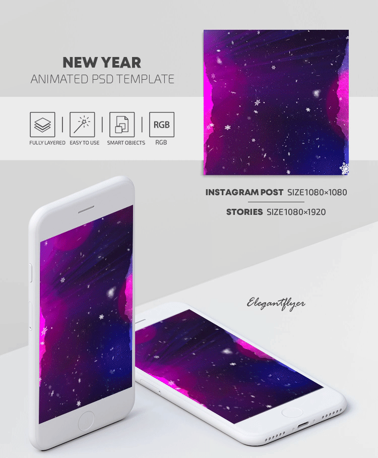 Pink Exclusive New Year Animated Premium Instagram Stories Template ...