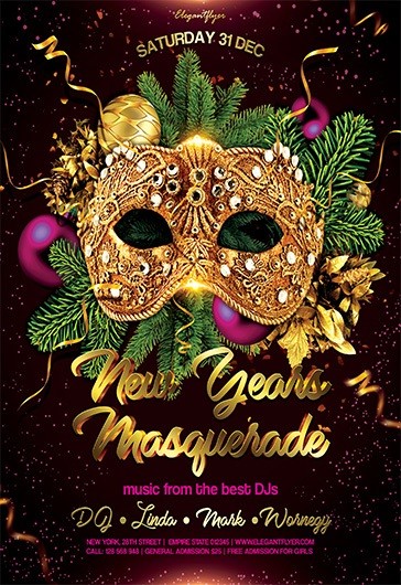 Masquerade Ball Poster Template Free