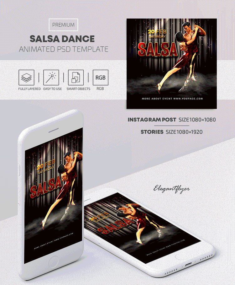 Red Simple Salsa Dance Premium Instagram Stories Template Animated | by ...