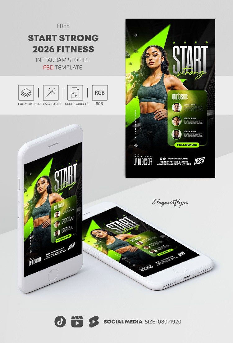 Start Strong 2026 Fitness Instagram Reel - 10072483 | by ElegantFlyer