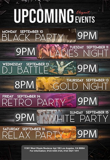 Upcoming Events Poster