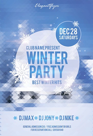 Winter Party Flyers Templates