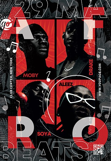 Premium Afro Beats Invitation PSD Template - 10030085 | by ElegantFlyer
