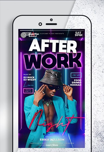 Purple Modern After Work Night Premium Instagram Stories Template Animated