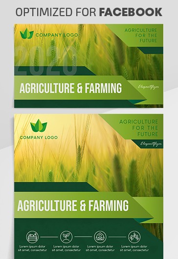 Green Minimalist Agriculture and Farming Facebook Premium Social Media ...