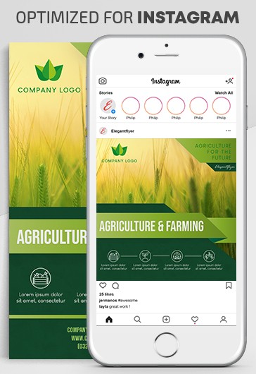 Green Simple Agriculture and Farming Instagram Premium Social Media ...