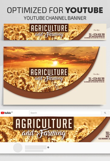 Yellow Simple Agriculture and Farming Youtube Premium Social Media ...