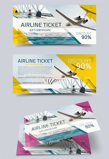 Gift Certificate for Airline Ticket - 10020602 | by ElegantFlyer