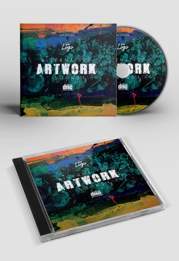 Yellow Colorful Alternative Album Artwork Premium CD Album Cover ...