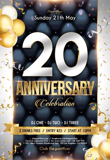 Free Anniversary Flyers | elegantflyer.com