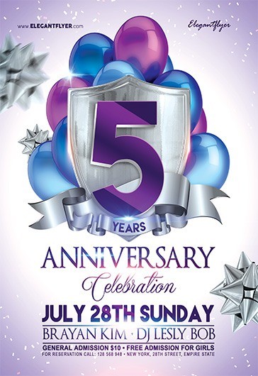 Black Aesthetic Anniversary Free Flyer Template PSD | by Elegantflyer