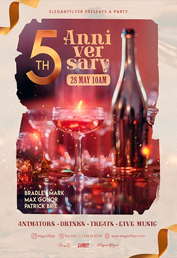 Free Anniversary Flyers | elegantflyer.com