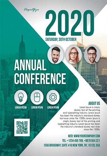 Flyers de Conferência Grátis | elegantflyer.com