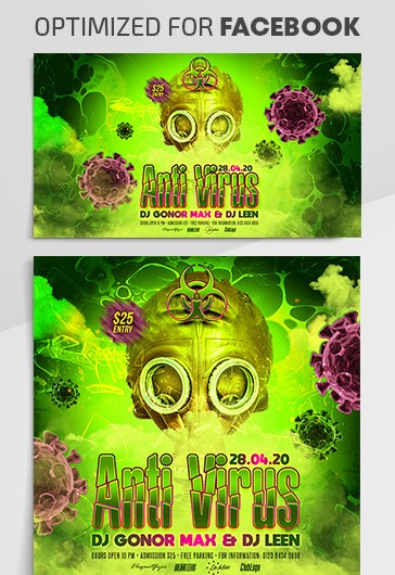 Green Creative Anti Virus Premium Social Media Template PSD | by ...