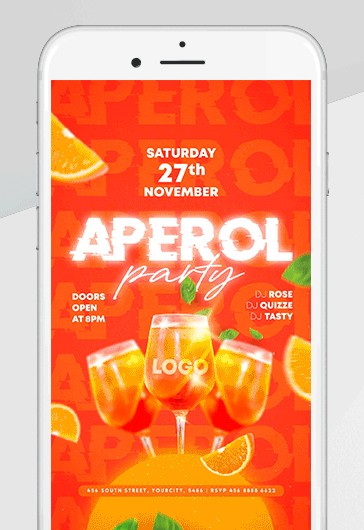 Red Einfach Aperol Party -> Aperol Party Premium Instagram Stories ...
