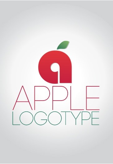 Red Creative Apple Premium Logo Template PSD | by Elegantflyer