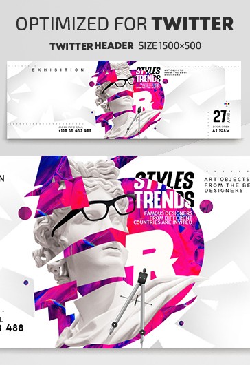 Pink Abstract Art Exhibition Premium Social Media Template PSD | by ...