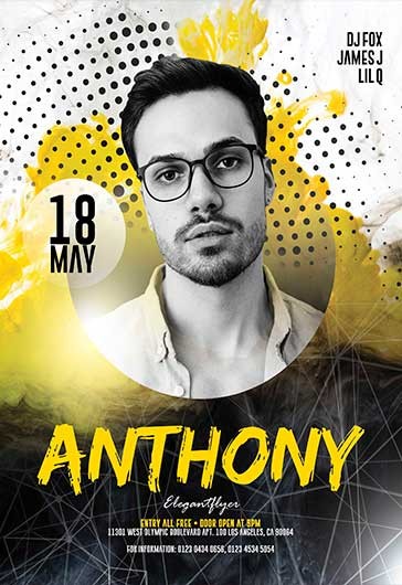 White Exclusive Artist Event Premium Flyer Template PSD | by Elegantflyer