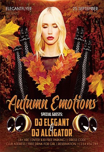 Brown Creative Autumn Emotions Free Flyer Template PSD | by Elegantflyer
