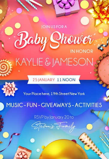 Free Baby Shower Flyers | elegantflyer.com