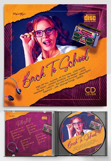 Back to School - Free CD Cover PSD Template - 10027918 | by ElegantFlyer