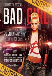 Black Glow Bad Free Flyer Template PSD | by Elegantflyer