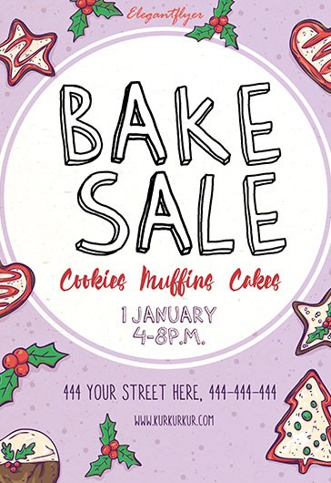 Free Bake Sale Flyers | elegantflyer.com