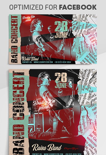 Band Concert - Free Facebook Cover Template in PSD + Post + Event cover ...