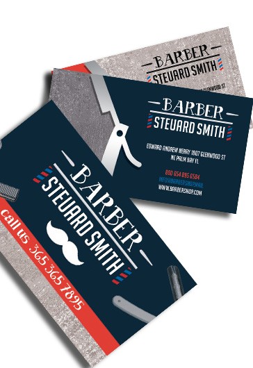 Barbershop Business Card Templates PSD for Free