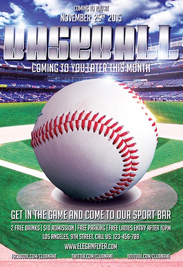 Jogo de Beisebol - Modelo de Folheto PSD - 10017385 | by ElegantFlyer