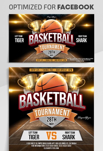 Black Simple Basketball Tournament Premium Social Media Template PSD ...
