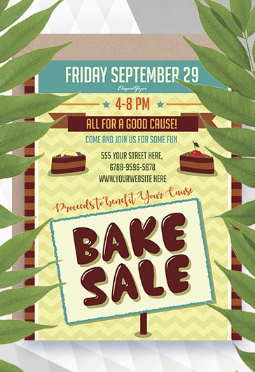Panfletos gratuitos para venda de bolos | elegantflyer.com