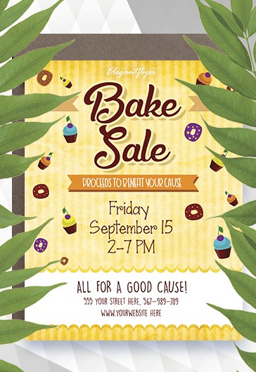 Free Bake Sale Flyers | elegantflyer.com